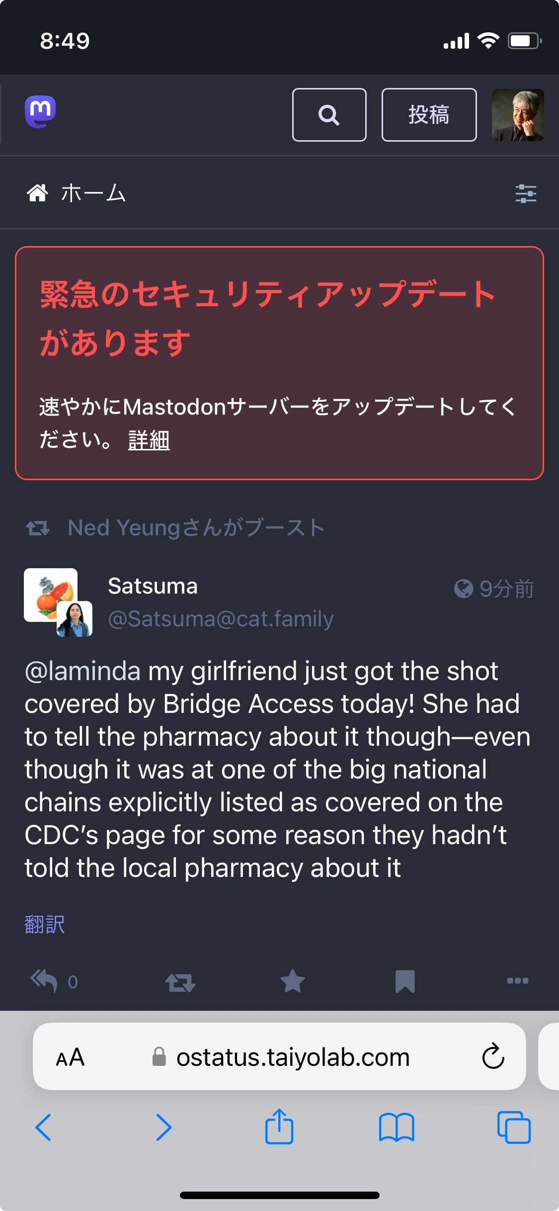 しろ (@shirosan@fedibird.com) - Fedibird